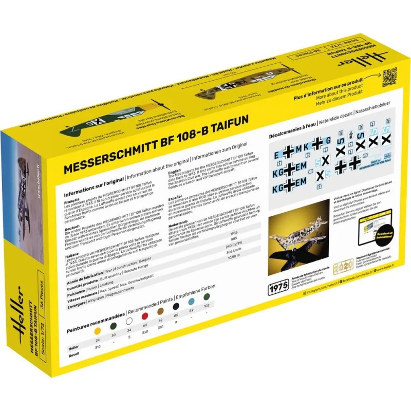 Heller Schaalmodel Messerschmitt Me 108B Taifun 1/72